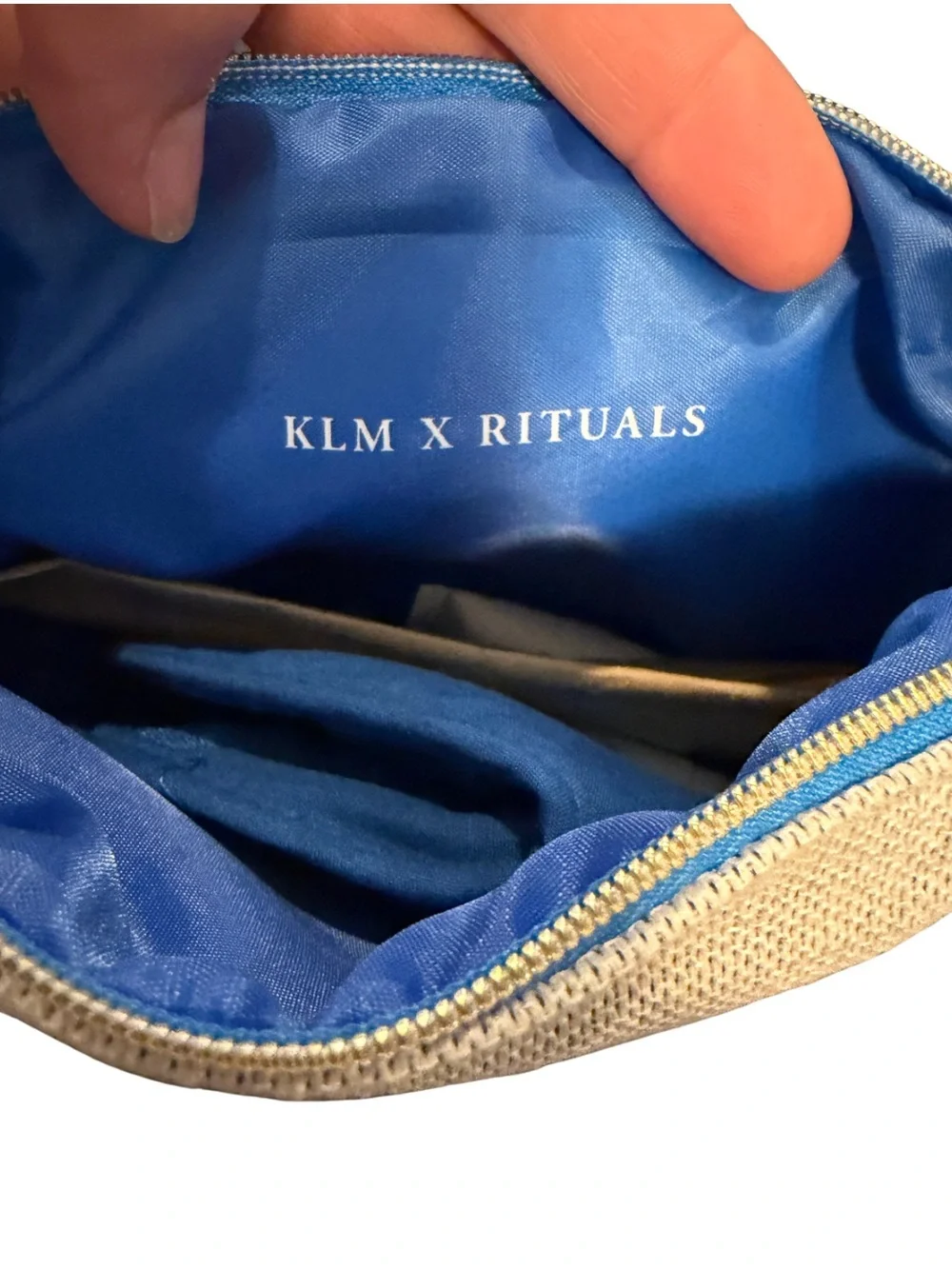 Bags | New Klm Rituals Airline Amenity Kit Blue Floral Travel Toiletry ...